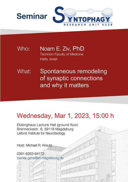 Syntophagy Seminar: Noam Ziv, PhD (Haifa) » Leibniz Institute for ...